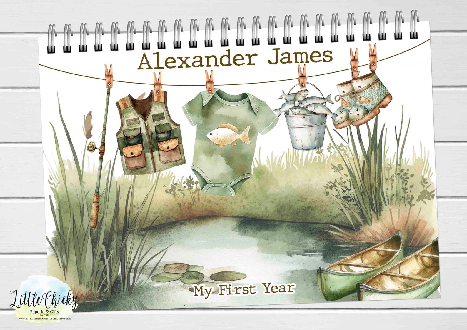 Baby First Year Calendar - Little Fisherman Baby's First Year Calendar ...