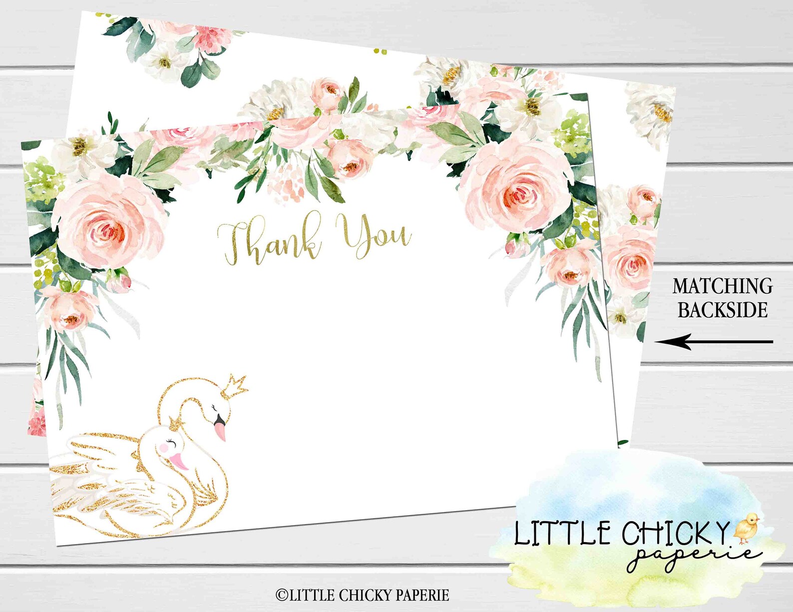 Swan Baby Shower Invitation, Baby Swan Invitation, Floral Swan Baby ...