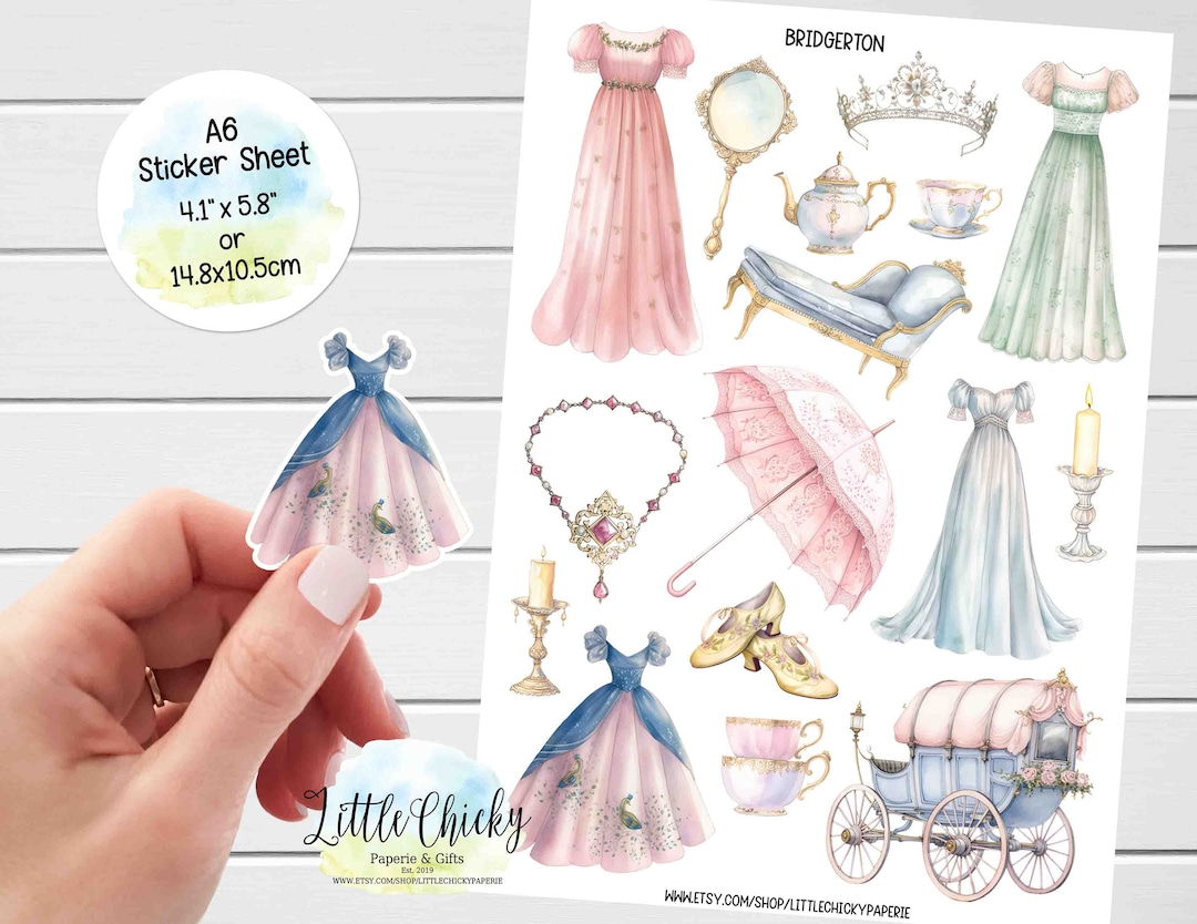 Sticker Sheet - Bridgerton Stickers, Regency Planner Stickers, Baby ...