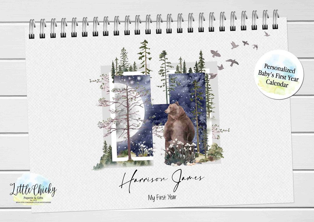 Into the Wilderness First Year Calendar, Baby's First Year Calendar ...