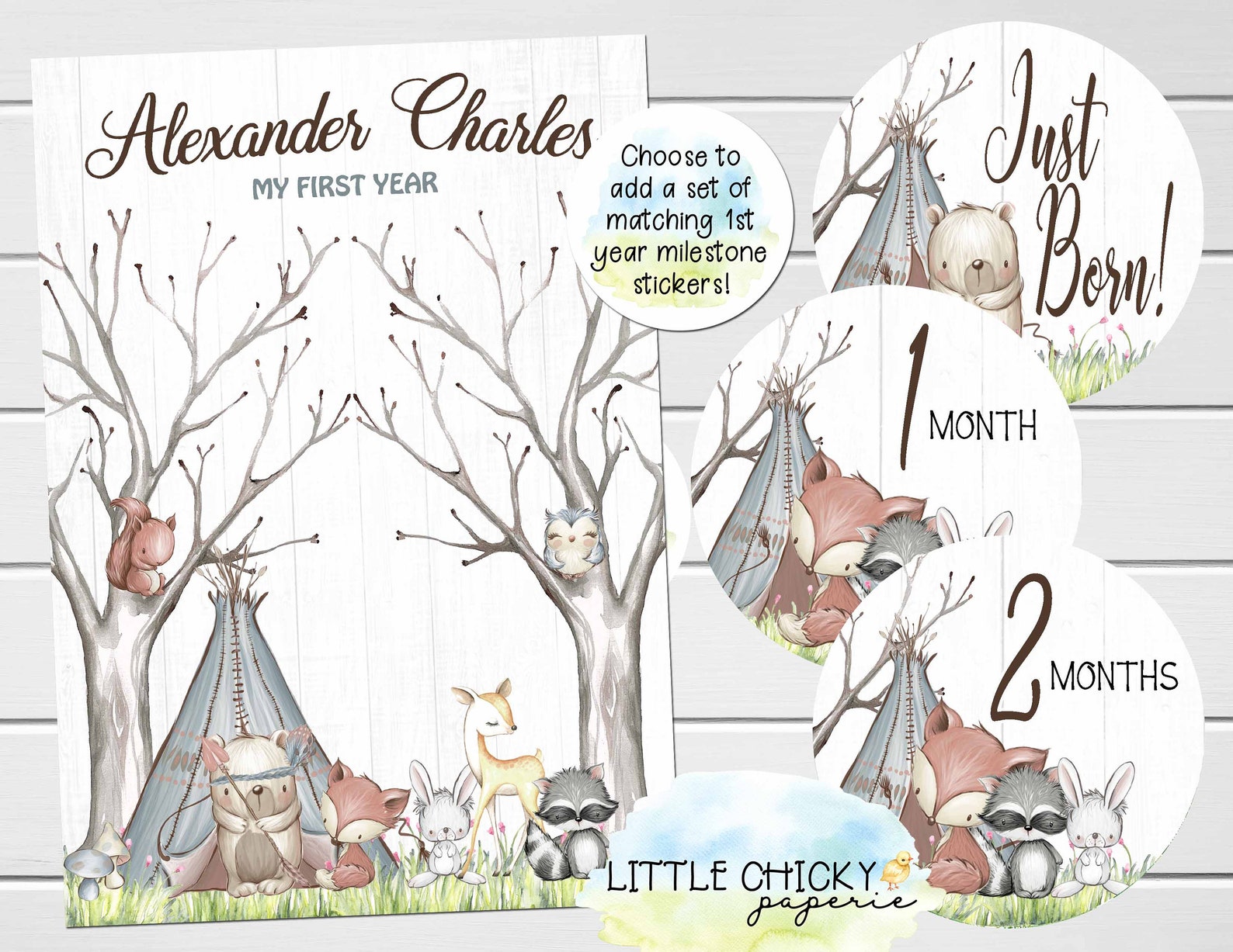 Woodland Animals Baby Keepsake Journal Forest Animals - Etsy