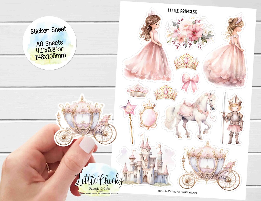 Sticker Sheet - Little Princess Stickers, Planner Stickers, Scrapbook ...
