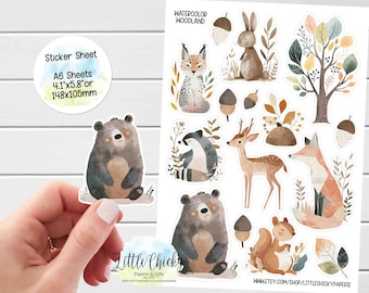 Vintage Inspired Forest Animals Planner Stickers, Tiny Animal Stickers ...
