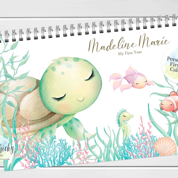 Sea Turtle Calendar - Etsy