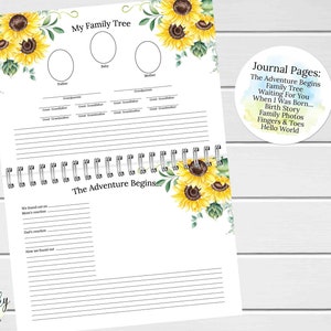 Sunflower Highland Cow Baby's First Year Calendar, First Year Calendar ...