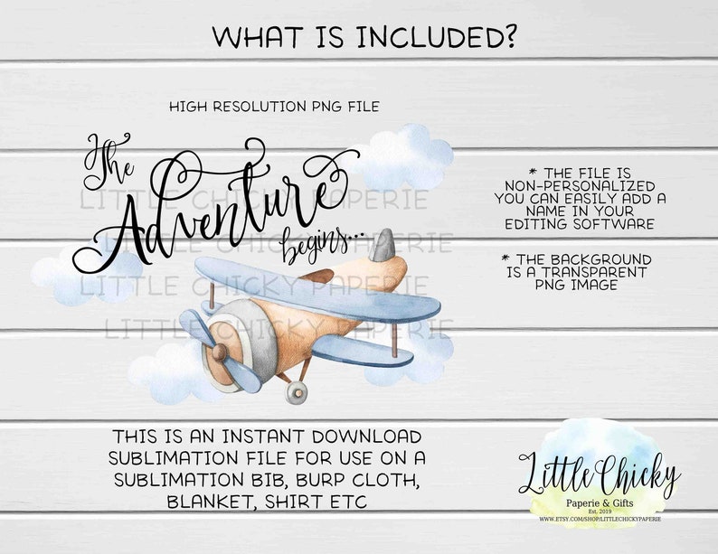 Airplane Blanket Sublimation Design, Blue Airplane Sublimation Design ...