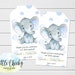 Elephant Favor Tags, Elephant Thank You Tags, Blue Elephant Baby Shower ...