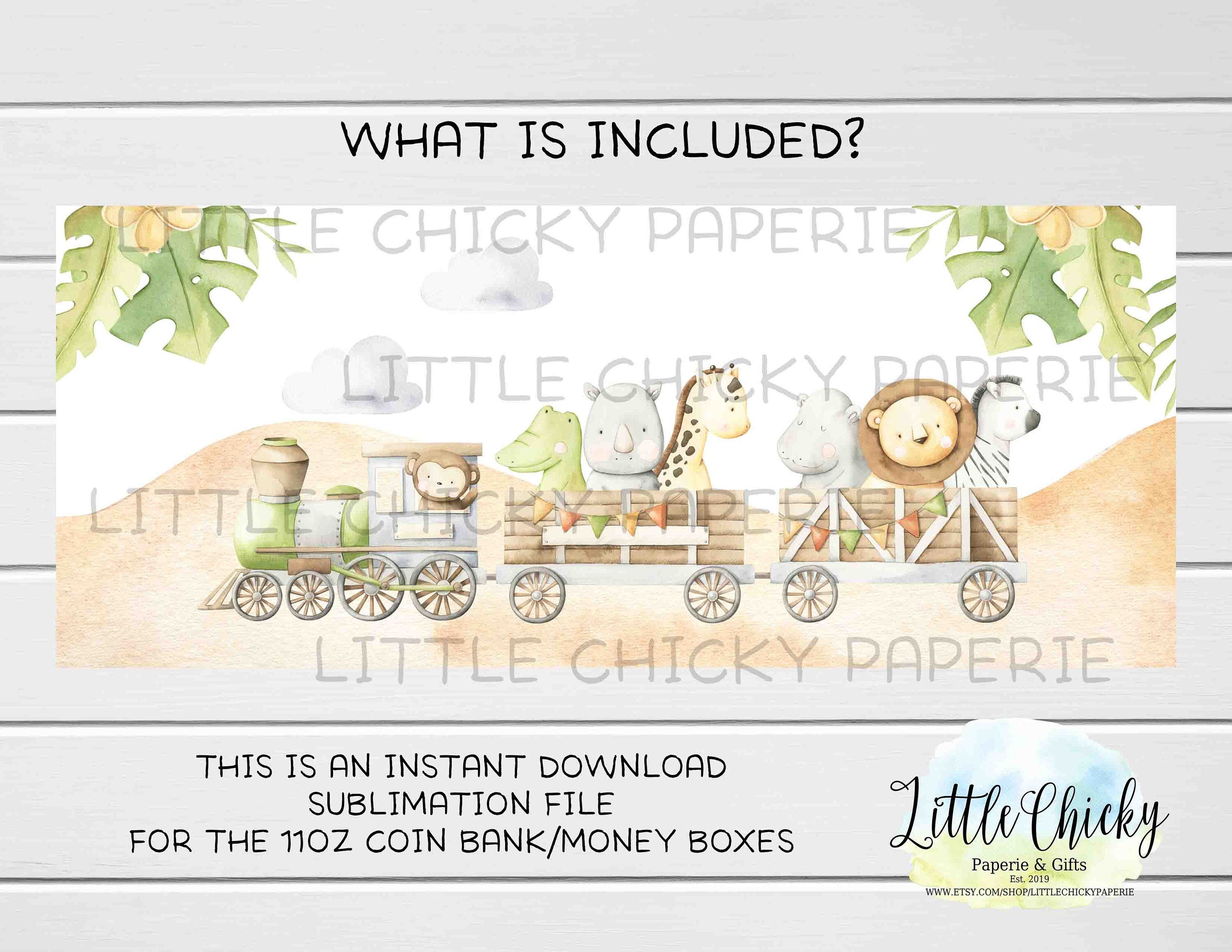 Safari Adventure Money Box Safari Coin Bank Full Wrap - Etsy