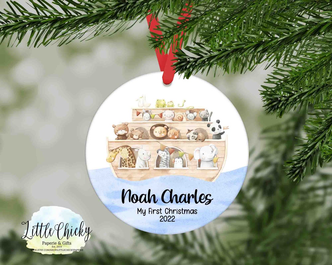 Noah's Ark Christmas Ornament, Noah's Ark First Christmas Ornament, 1st ...