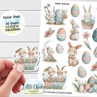 Happy Easter Sticker Easter Bunny Sticker, Easter Bujo Sticker ...
