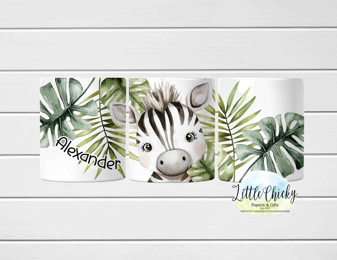 Money Box - Safari Zebra Money Box, Coin Bank Full Wrap Sublimation ...