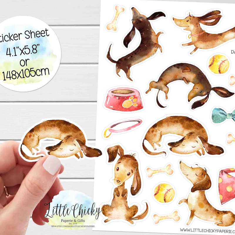 Teckel sticker - Etsy Nederland