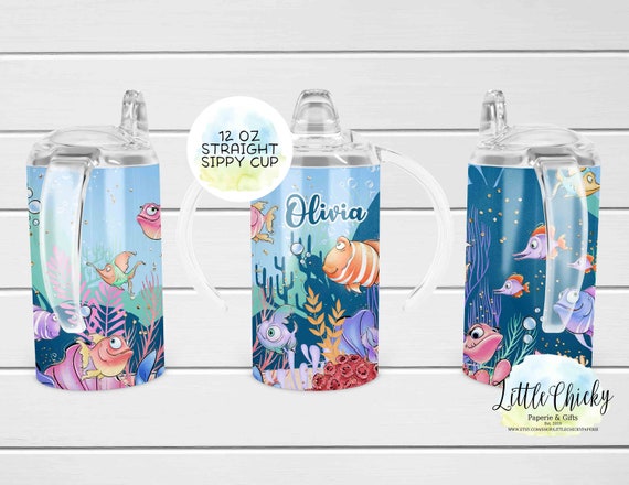 12oz Straight Sublimation Sippy Cup Wrap Under the Sea Fish - Etsy