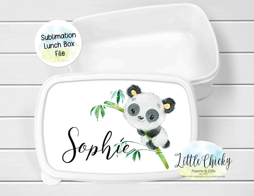 Panda Lunch Box Sublimation Design, Brotbox Sublimation PNG Design ...
