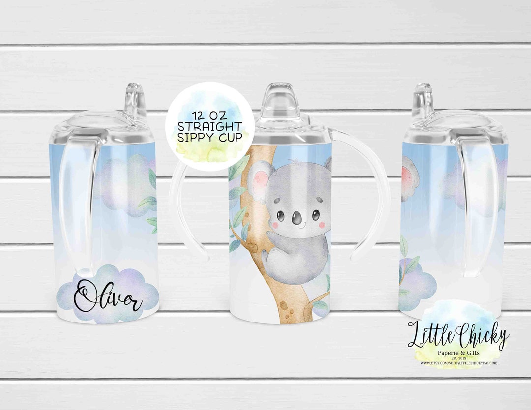 Koala 12oz Straight Sublimation Sippy Cup Wrap, Koala Bear Sippy Cup ...