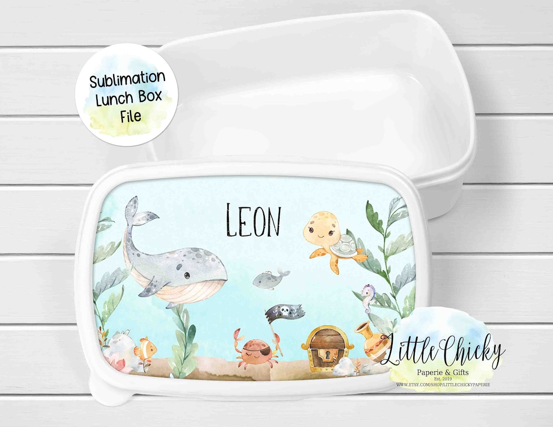 Under the Sea Lunch Box Sublimation Design, Whale Brotbox Sublimation ...