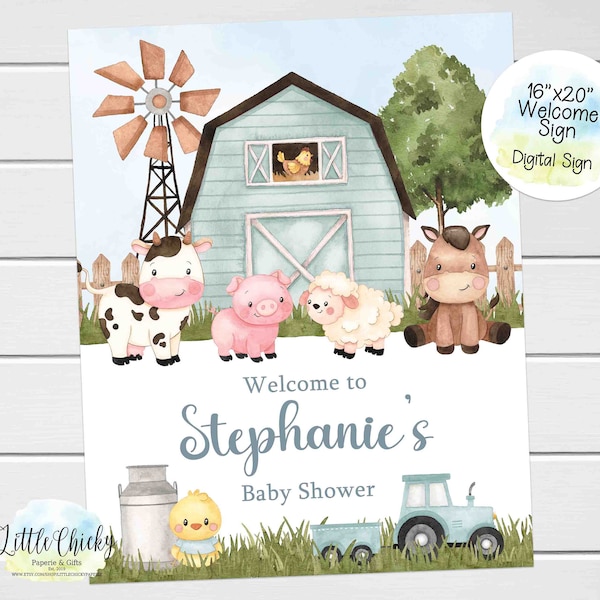 Farm Birthday Welcome Sign - Etsy