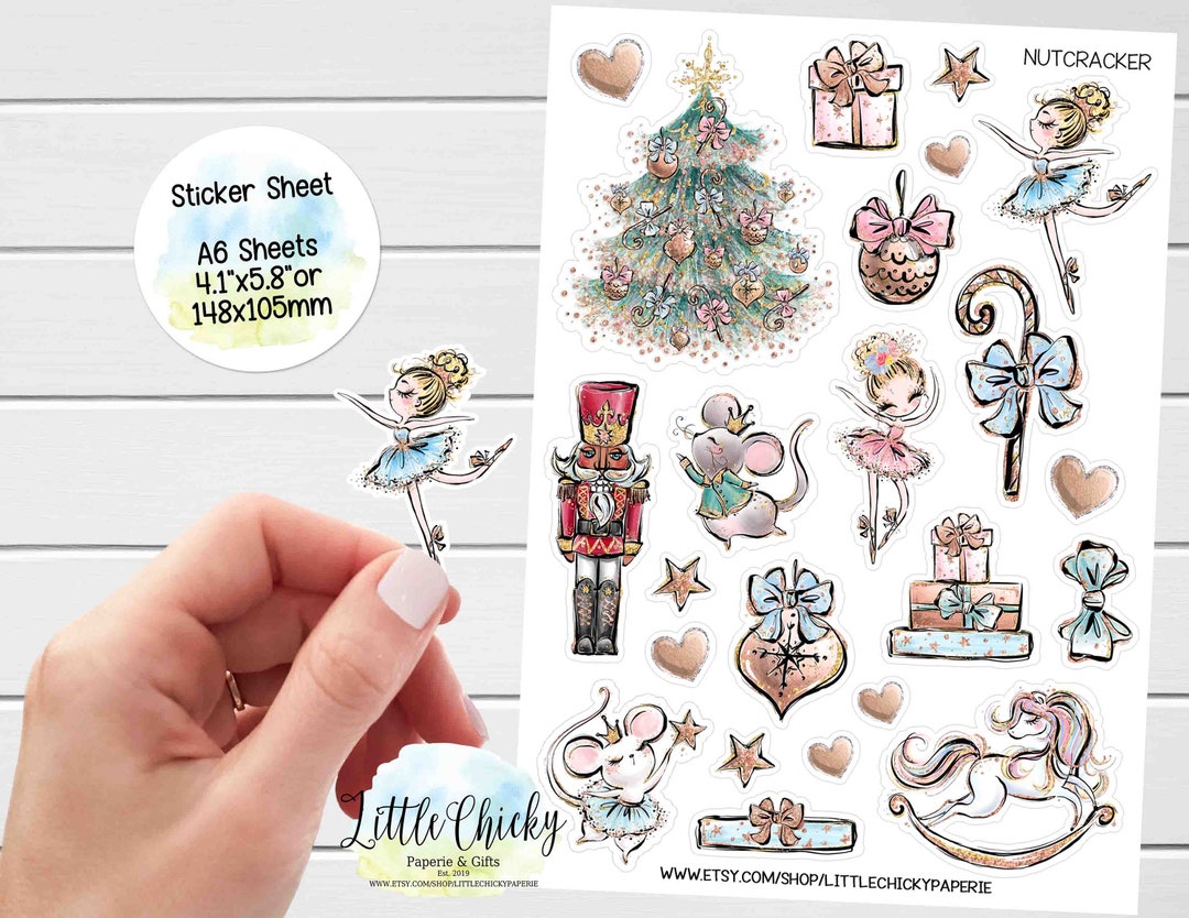 Sticker Sheet - Nutcracker Christmas Stickers, Planner Stickers ...