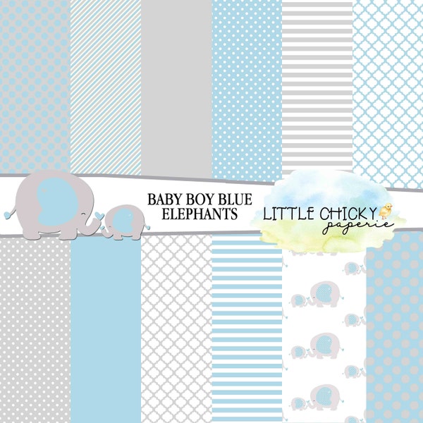 Blue Elephant - Etsy