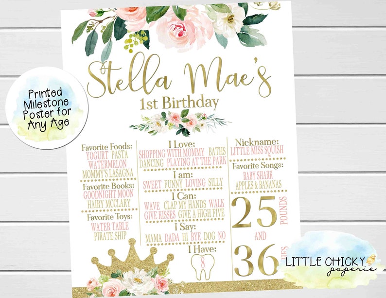 Princess Time Capsule Sign With Matching Message Cards First - Etsy