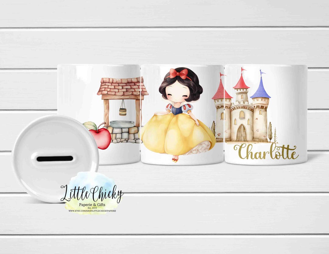 Princess Money Box, Snow White Coin Bank Sublimation Design, Center ...