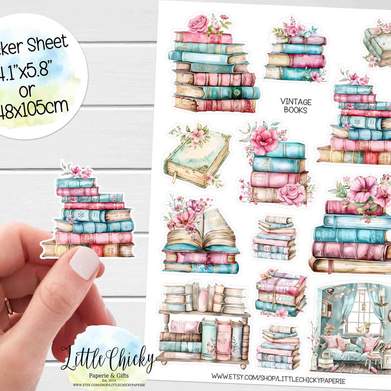 Pastel Books - Etsy
