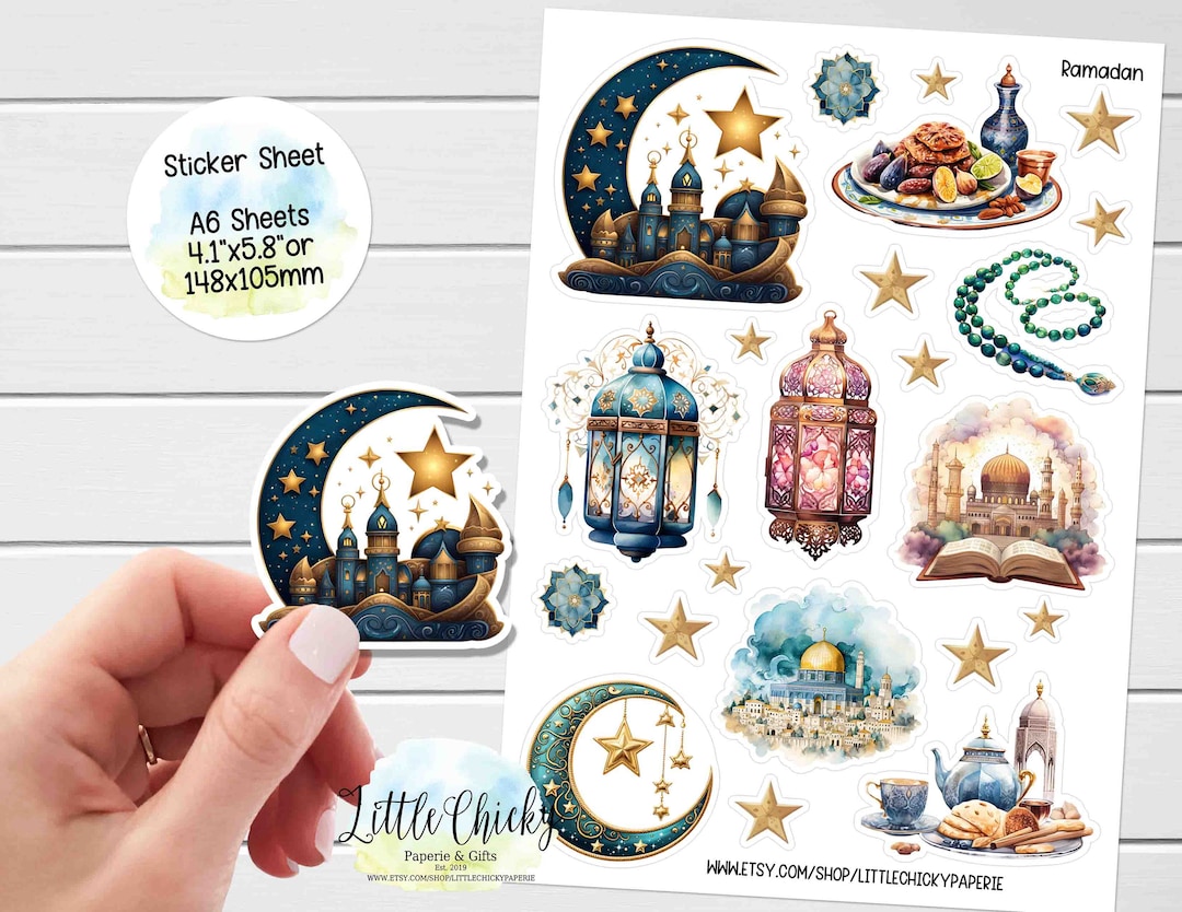 Sticker Sheet - Ramadan Planner Stickers, Eid Stickers, Scrapbook ...