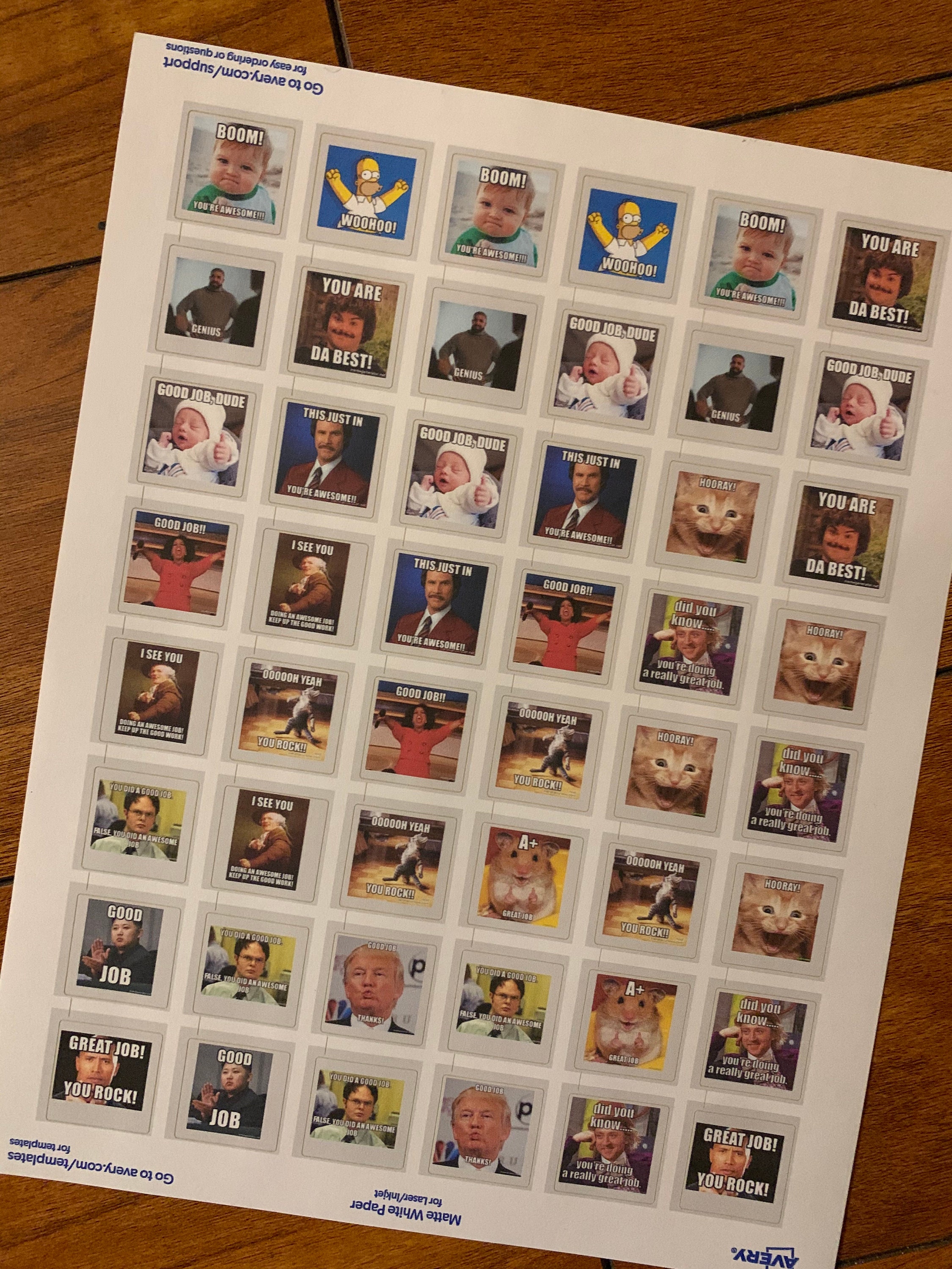 Random Pop Culture Funny Meme Sticker Pack for Cool Teachers ...