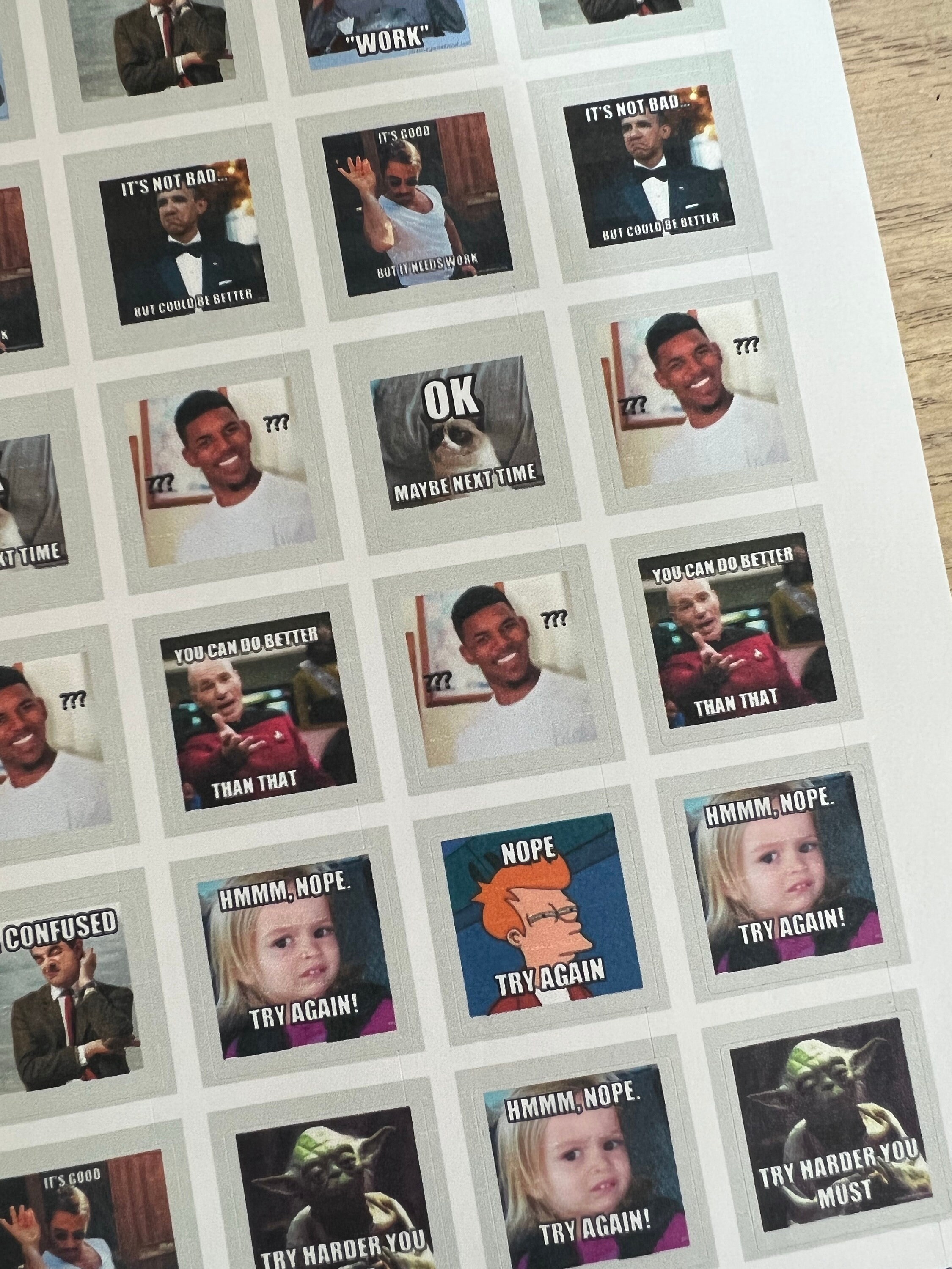 Random Meme Sticker Pack for Teachers (avery Compatible) - 1” Stickers ...