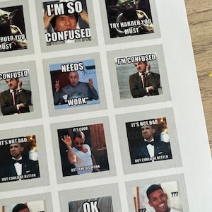 Random Meme Sticker Pack for Teachers (avery Compatible) - 1” Stickers ...