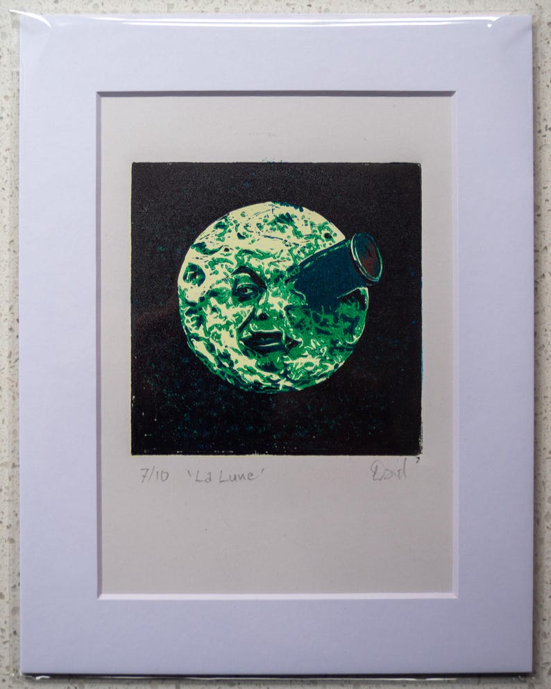 La Lune - Moon Print – A Handmade Lino Cut Inspired by A Trip to the ...