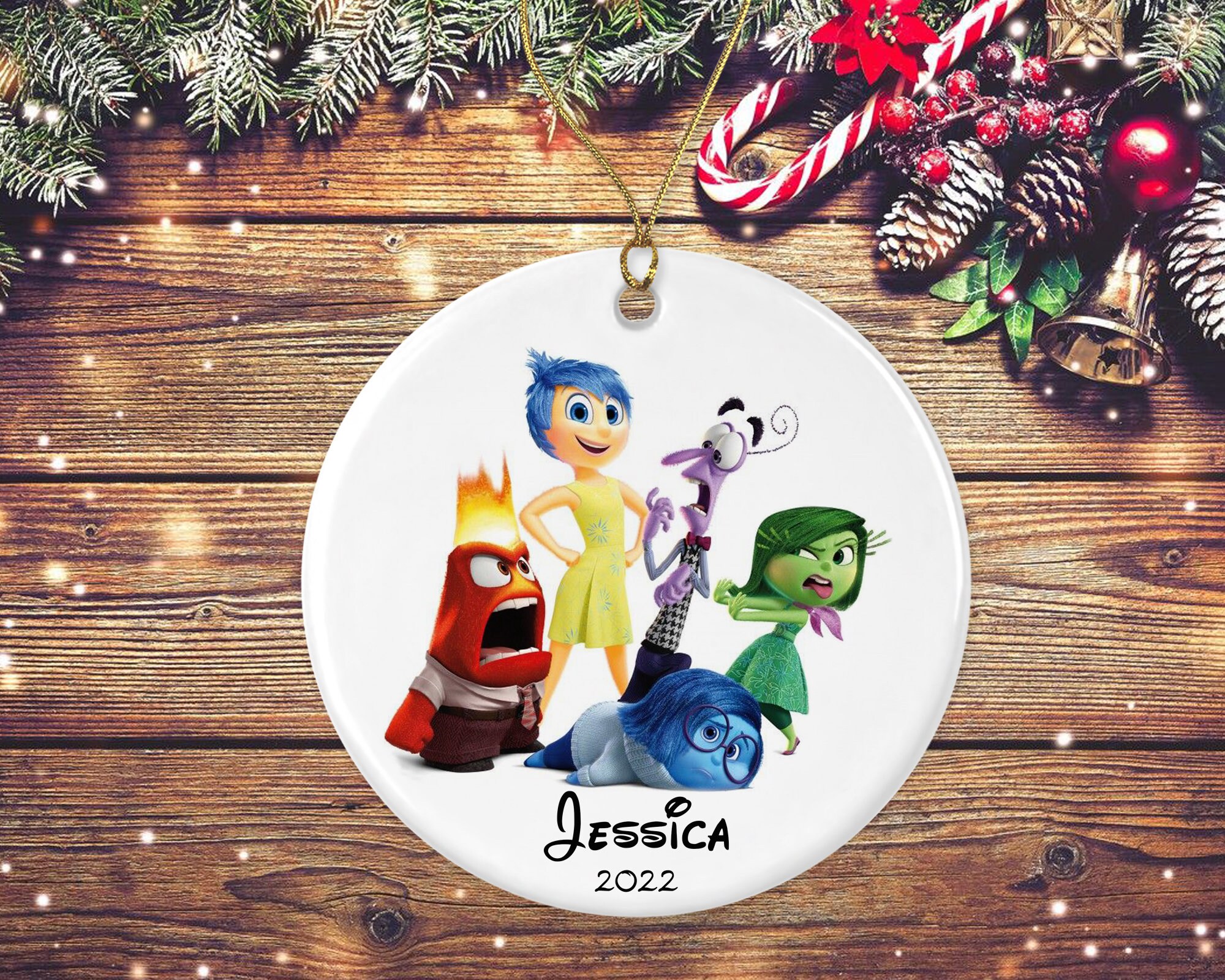 Personalized Inside Out Christmas Ornament, Inside Out Christmas sold ...