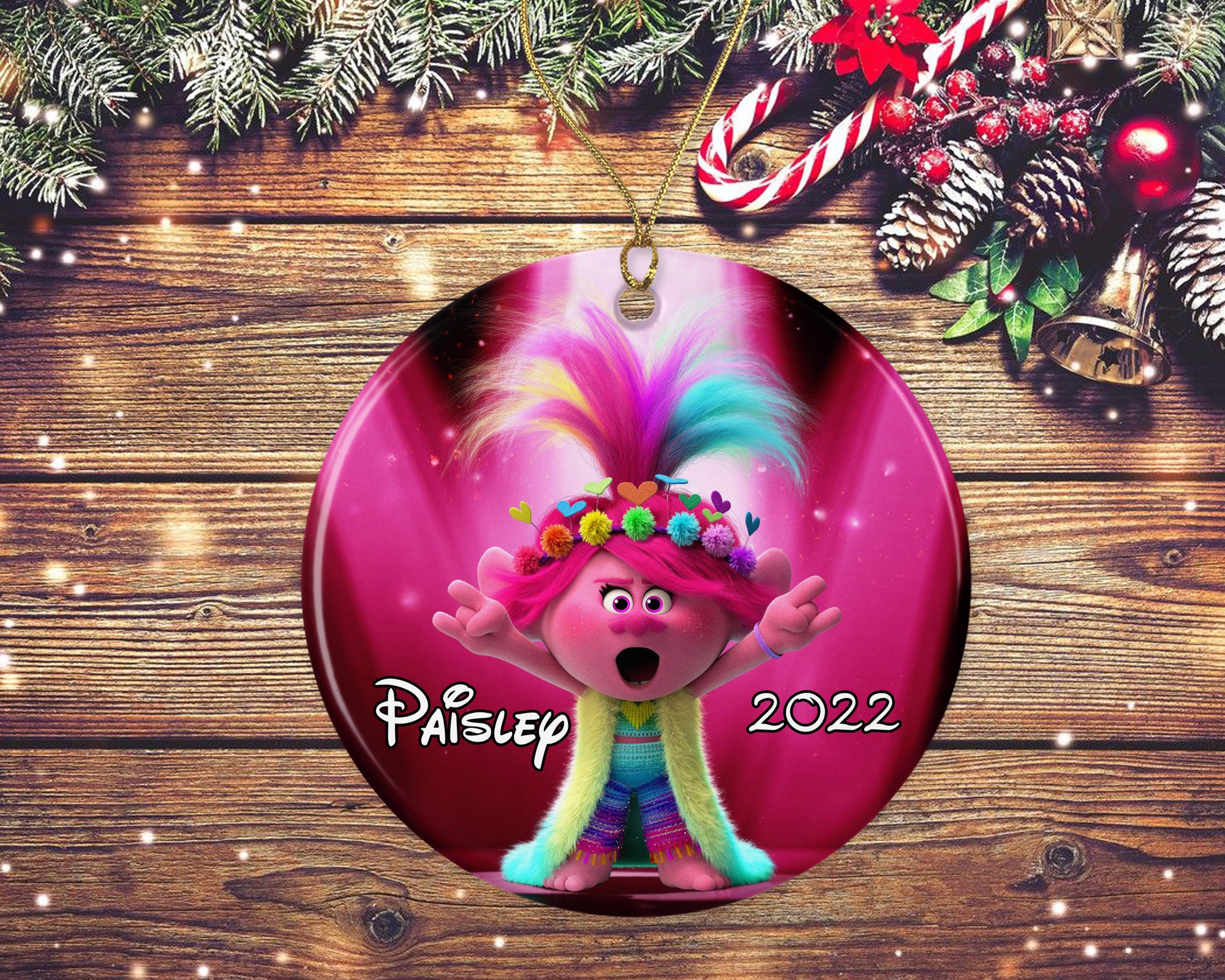 Personalized Trolls Poppy Christmas Ornament, Trolls Poppy Ornament ...