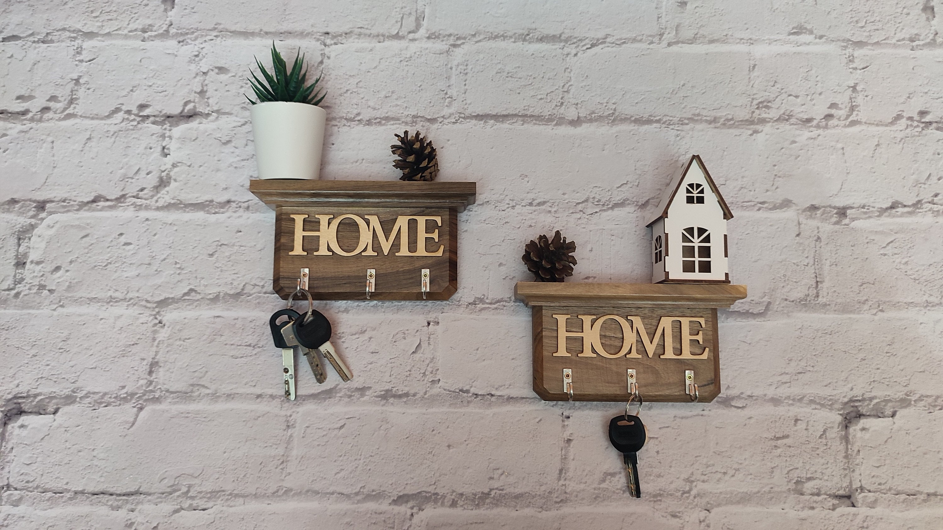 Key Hanger, Key Holder, Wall Mount Key Hanger, Wooden Keyholder ...