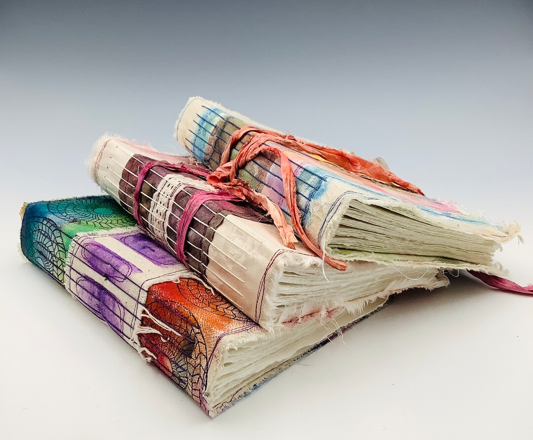 Whimsy Watercolor Art Journal, Handbound Book, Sketchbook, Diary ...