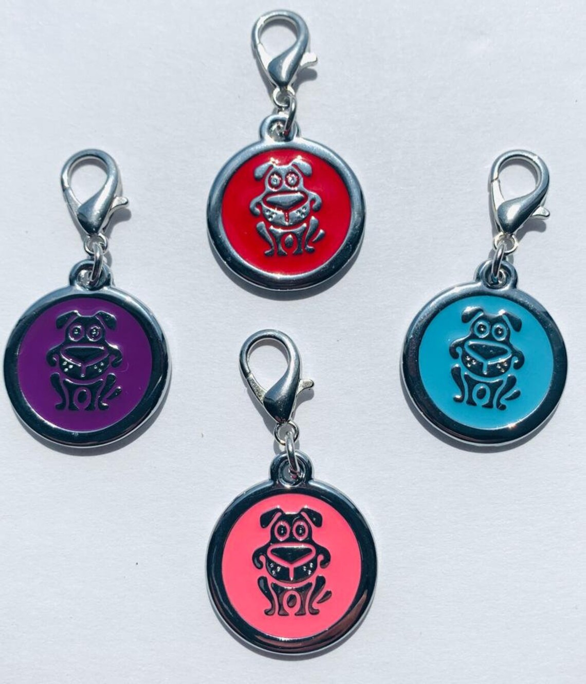 Round Dog Tags Pet ID Tag Laser Engraved Dog Tags Dog ID - Etsy