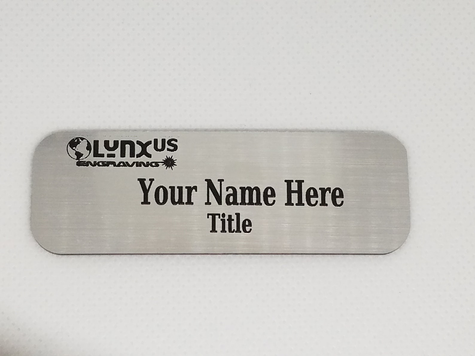 Custom Laser Engraved Plastic Magnetic Name Plate Badges or - Etsy
