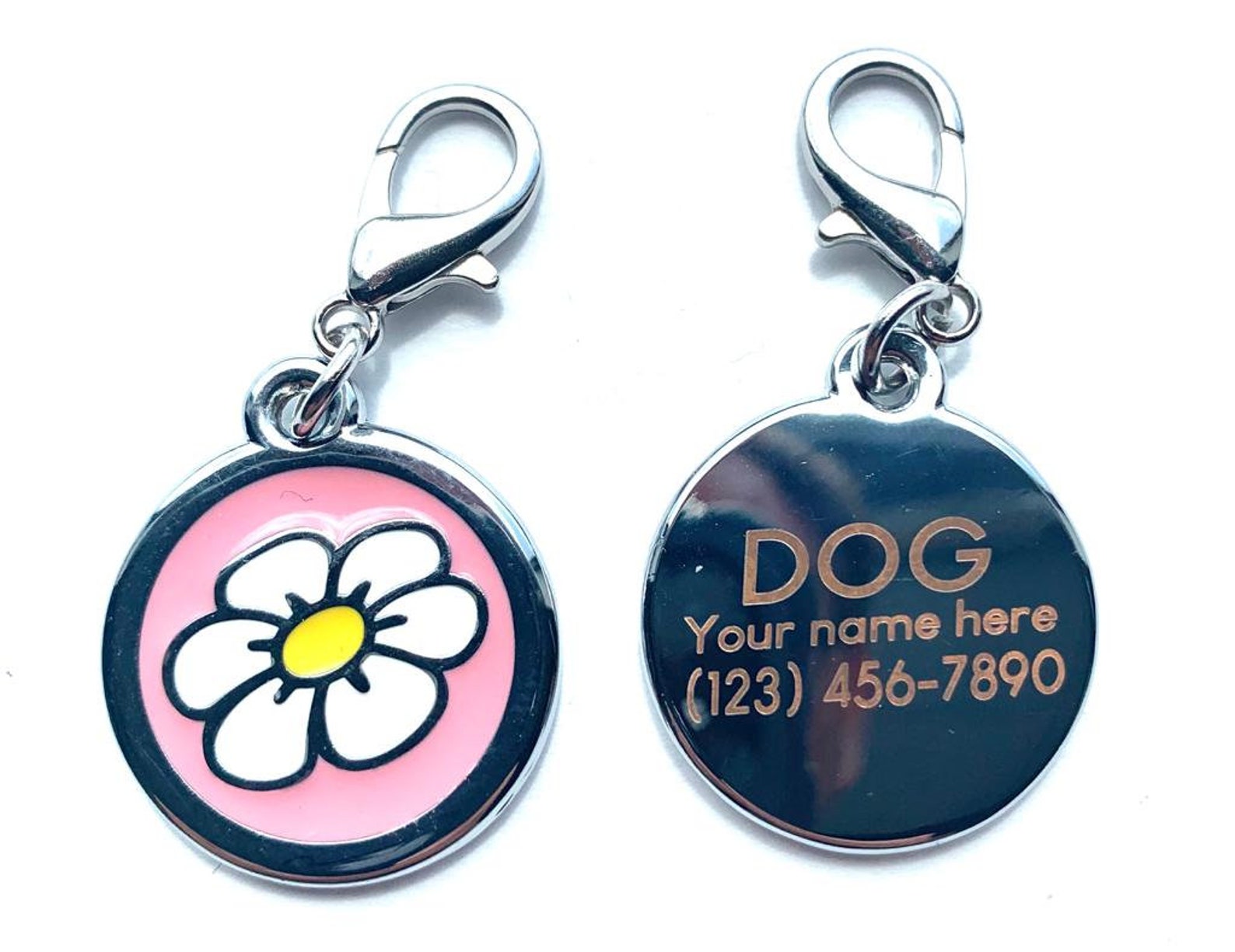 Round Dog Tags Pet ID Tag Laser Engraved Dog Tags Dog ID - Etsy