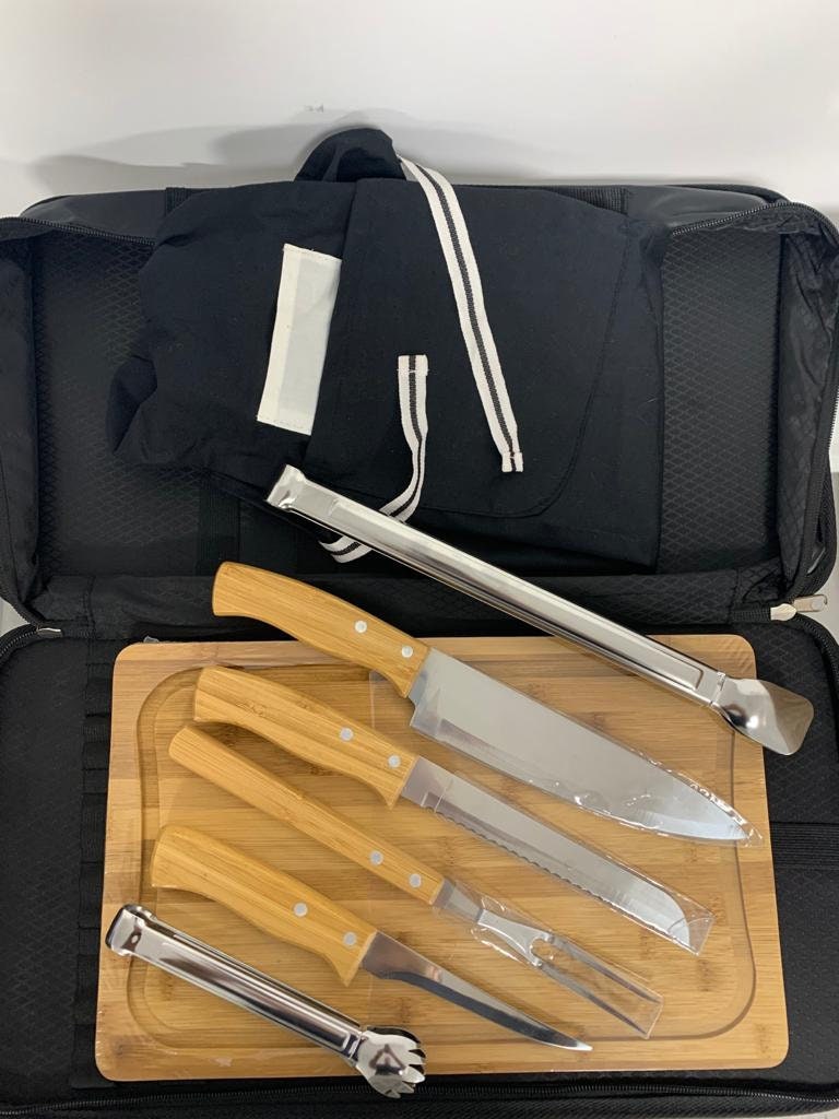 9 Piece Laser Engraved BBQ Serving Set Made of Bamboo & - Etsy