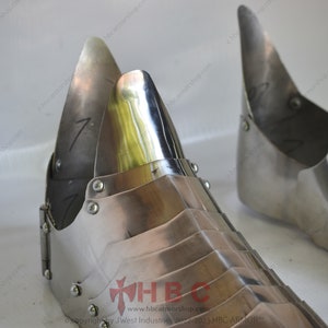 Hand-forged Gothic 15th Century Sabaton Foot Armour for Buhurt ...
