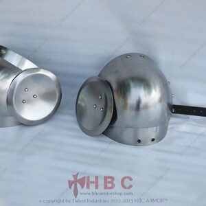Hand-forged Medieval Elbow Cop Armor With Side Rondel Attached | Buhurt ...