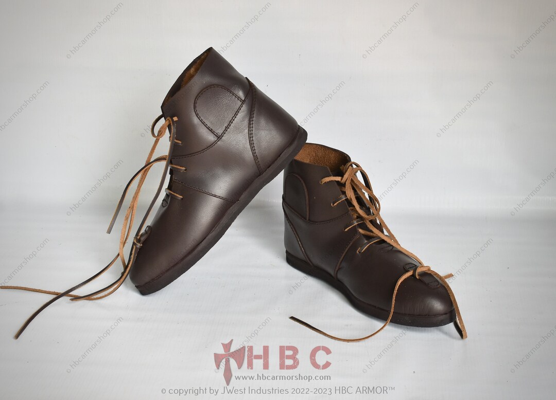 Medieval Battle Boots Leather With Reinforce Leather+rubber Sole ...