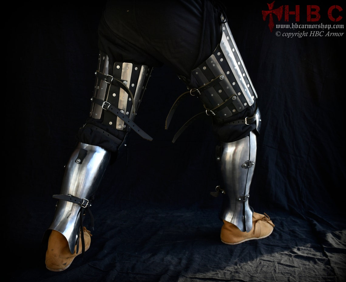 Splint Thigh Armour With Floating Knee cop & Case greave | Etsy