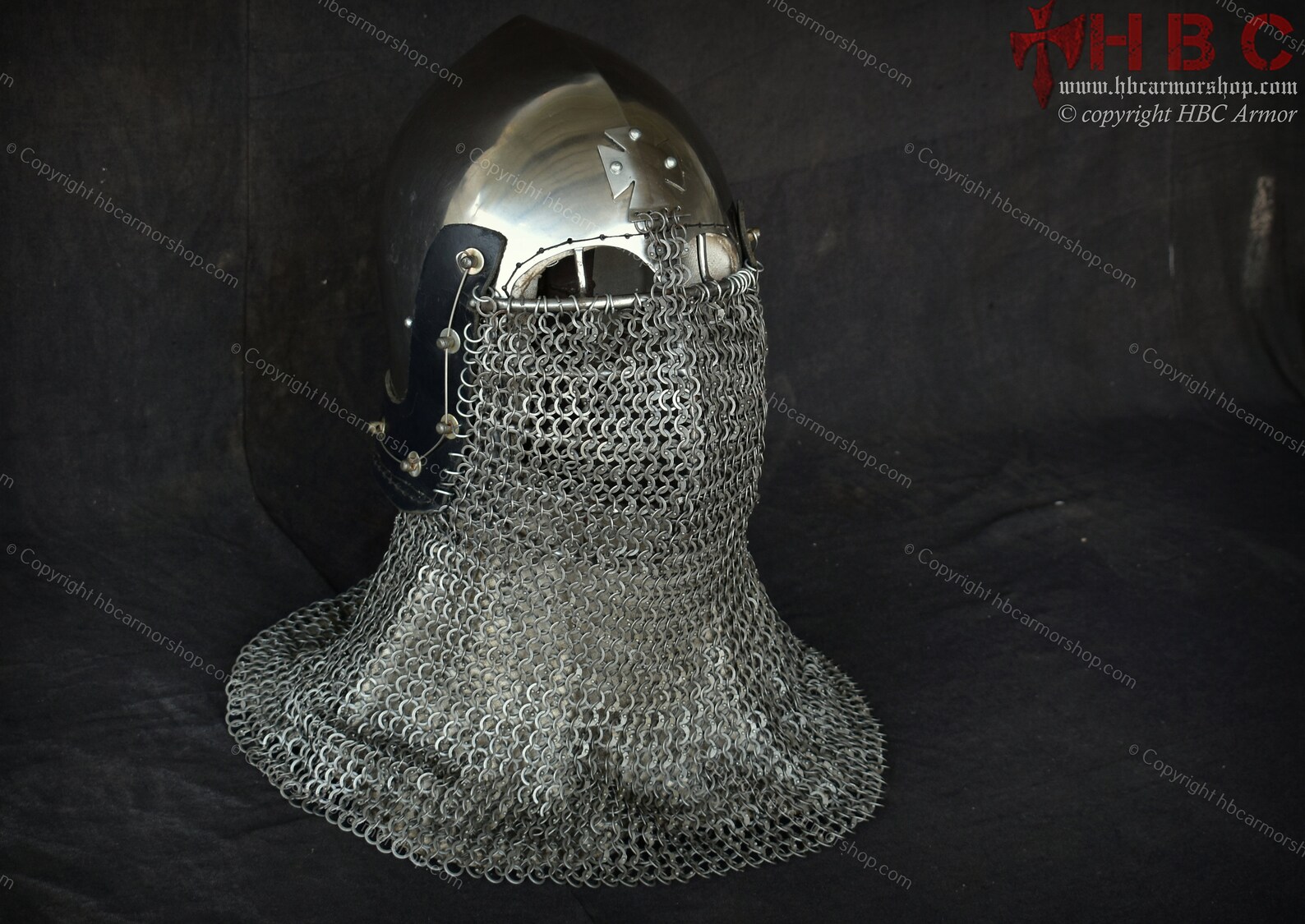 Helmet English cross Bascinet for HMB/IMCF/Medieval Steel | Etsy