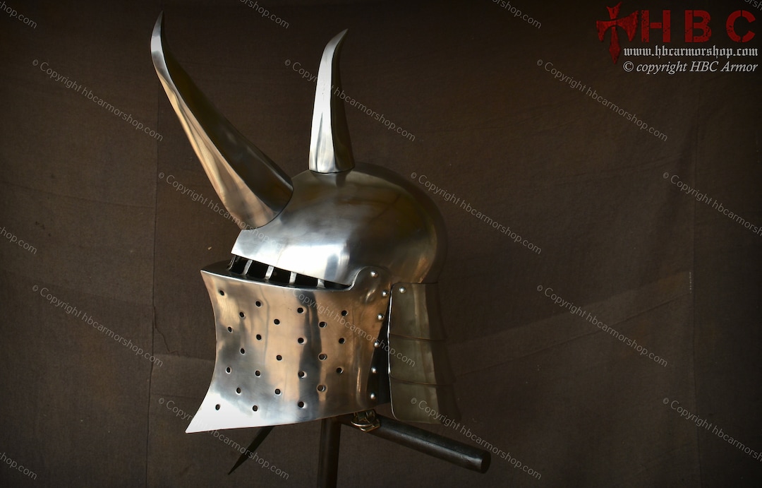 Frog Mouth Helmet With Metal Horns Suitable for Larp/cosplays/costumes ...