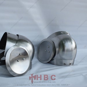 Hand-forged Medieval Elbow Cop Armor With Side Rondel Attached | Buhurt ...