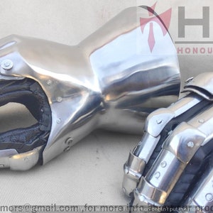 Handmade Medieval Steel Hourglass Finger Gauntlet/medieval Reenactment ...