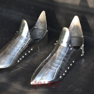 Hand-forged Gothic 15th Century Sabaton Foot Armour for Buhurt ...