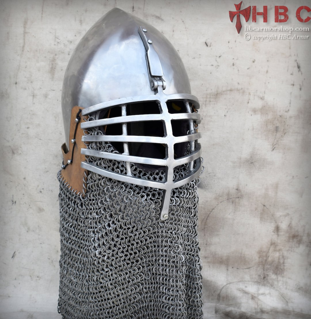 Wolf Ribs Buhurt Helmet - 14th-15th Century for HMB/IMCF Steel Combat ...