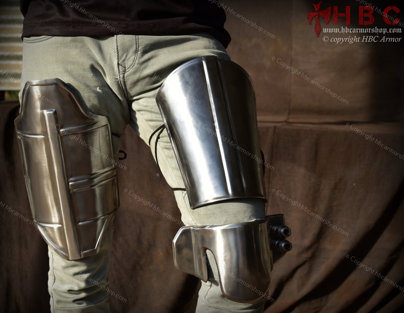 Mandalorian Metal Leg Armour Thigh & Knee for Fantasy - Etsy Australia
